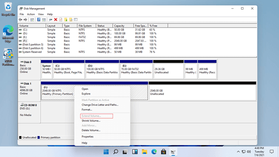 Cannot extend volume in Windows 10 - solve with free tool Cannot extend volume in Windows 10 - solve with free tool
