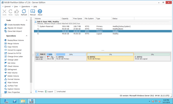 Shrink/extend/resize OS partition Windows Server 2012 R2 Shrink/extend/resize OS partition Windows Server 2012 R2