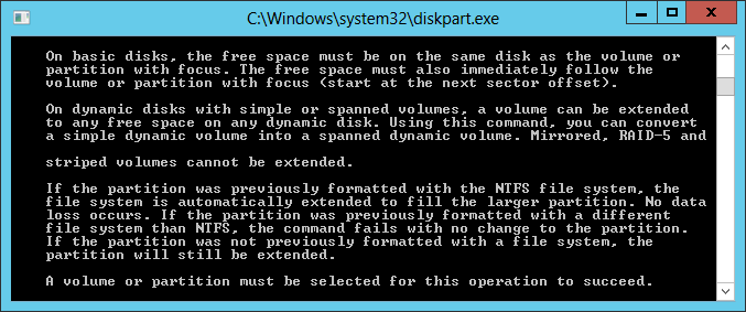 Solution - cannot extend volume in Windows Server 2012 R2 Solution - cannot extend volume in Windows Server 2012 R2