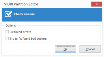 How to check partition with NIUBI Partition Editor?