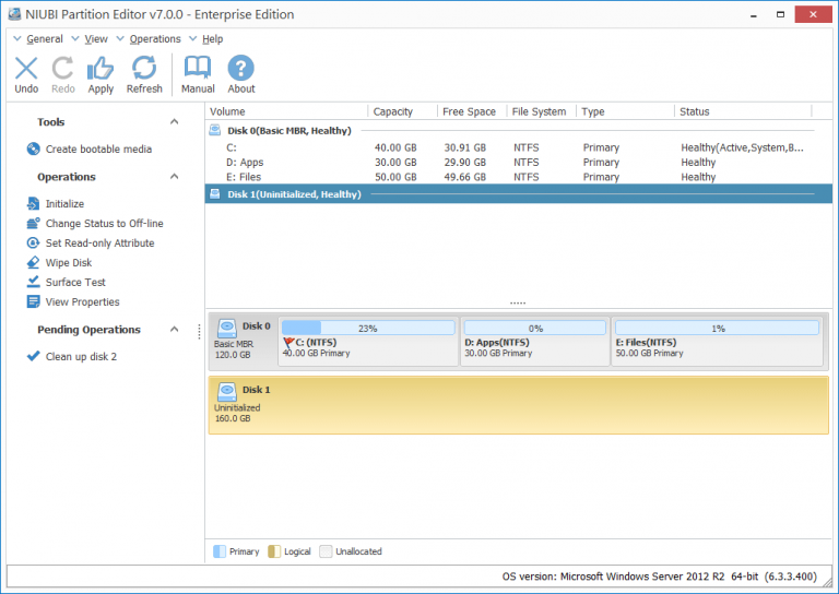 How to clean up disk with NIUBI Partition Editor?