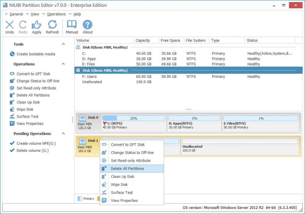 How to delete partition with NIUBI Partition Editor?