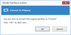 How to convert Logical partition to Primary with NIUBI Partition Editor?