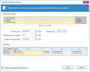 How to resize volume and move partition with NIUBI Partition Editor?