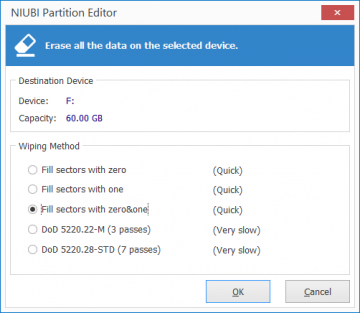 How to wipe partition with NIUBI Partition Editor?