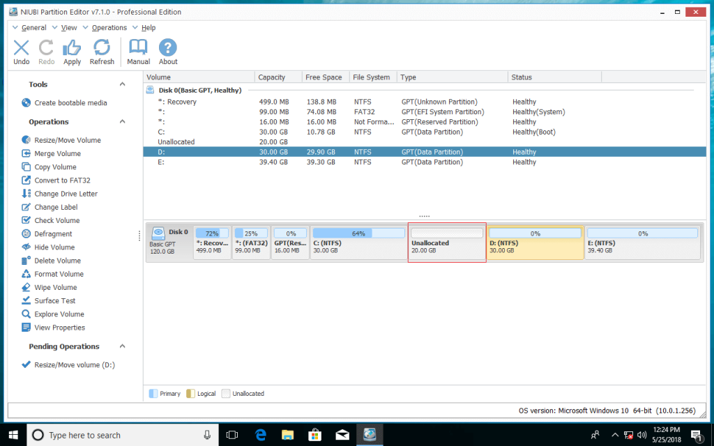 Detailed steps to extend hard drive partition on Windows 10.