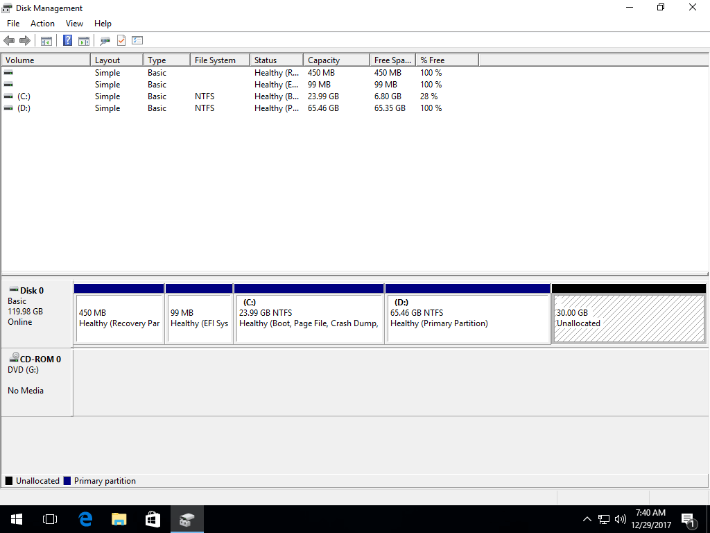 Resize Partition in Windows 10 with Free Partition Manager.