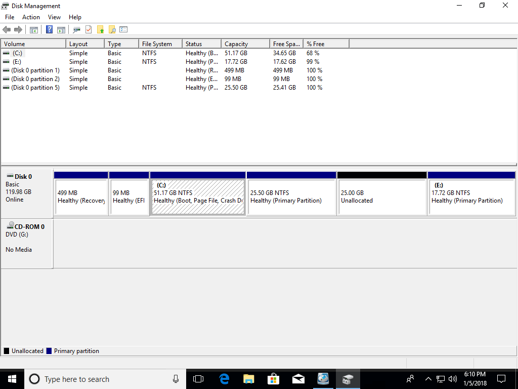 How to merge Unallocated space in windows 10 (64 bit)? How to merge Unallocated space in windows 10 (64 bit)?