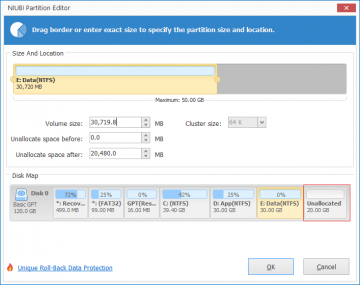 How to split partition with NIUBI Partition Editor?