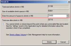 Windows Server 2008 resize disk partition without data loss.