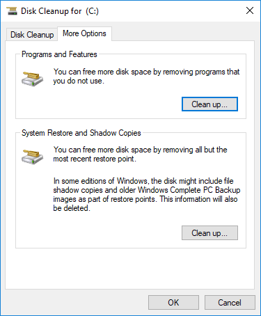 How to run Windows 10 Disk Cleanup to free up disk space?