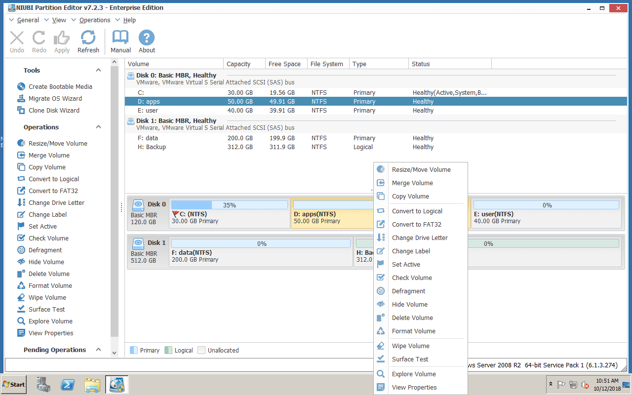 Best Disk Partition Tool for Windows Server 2008 R2.