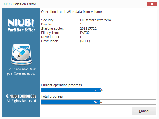 Free Data Erase for Windows 10/8/7/Vista/XP (32/64 bit).